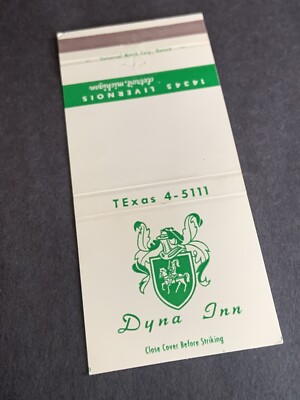 Vintage Matchbook: “Dyna Inn” Detroit, Michigan | eBay