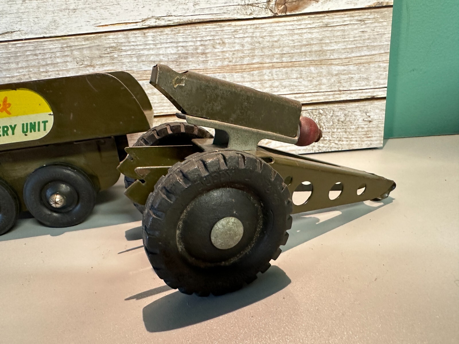 Vintage Buddy L Half Track Mobile Artillery Unit Army Truck With Cannon ...