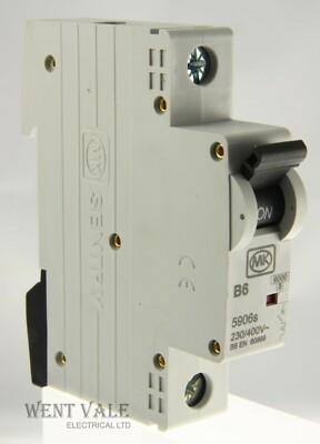 MK Sentry - 5906s - 6a Type B Single Pole MCB Latest S5 Model Unused ...