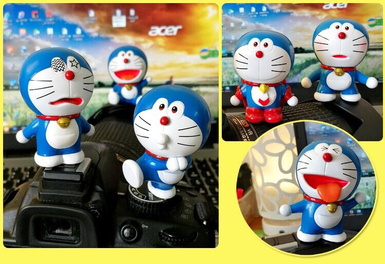 New 6pcs/Set Anime Doraemon Cute Action Figure Toys Collection Doll ...