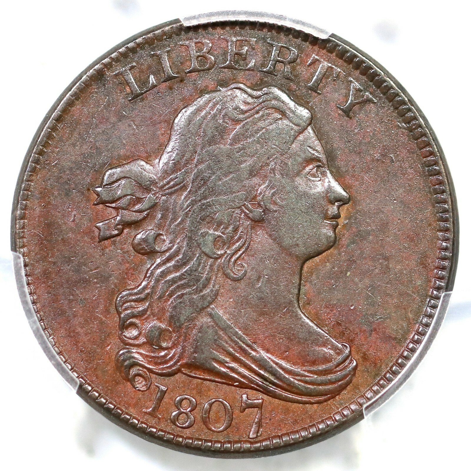 1807 C-1 PCGS AU 53 Draped Bust Half Cent Coin 1/2c | eBay
