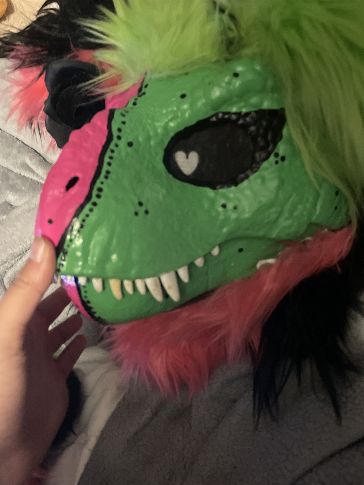 Furred Dino Mask | eBay