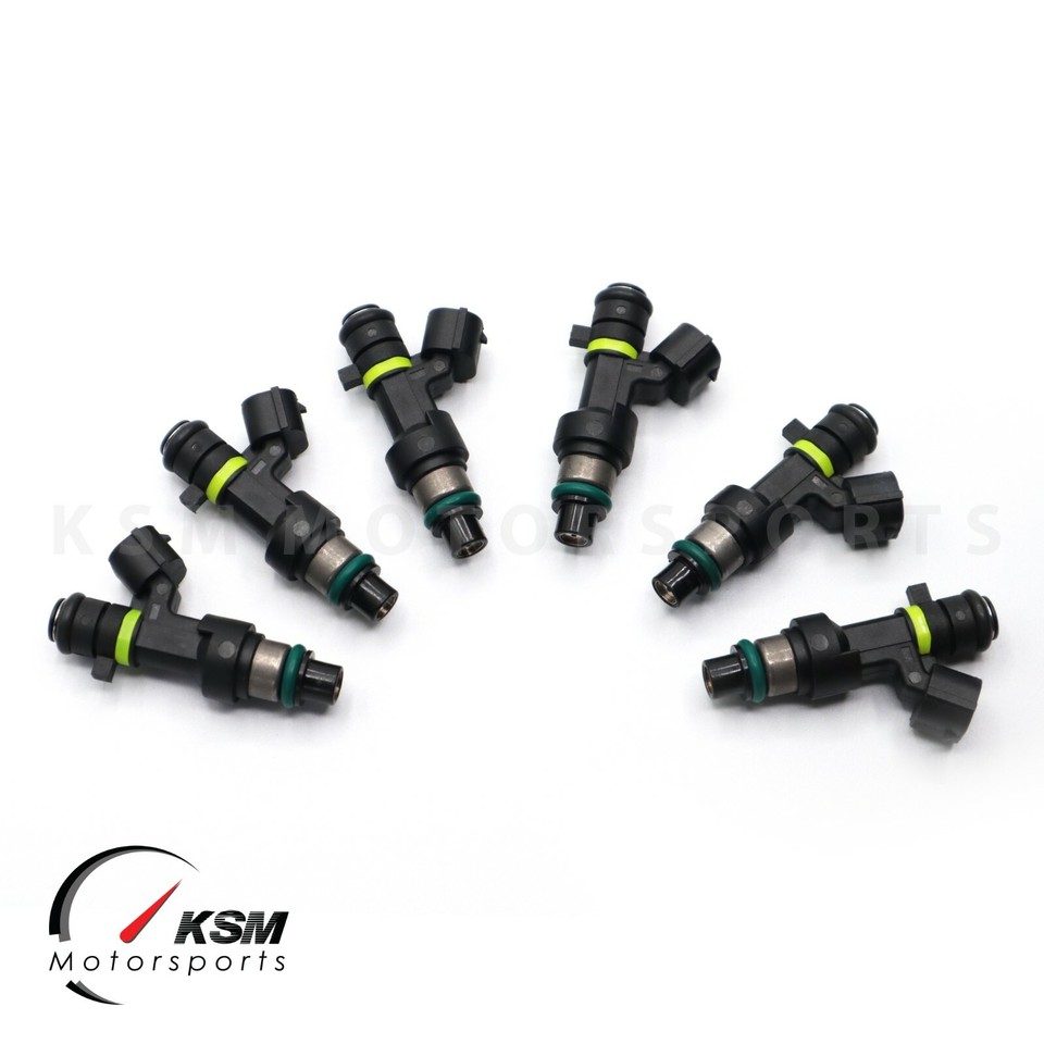 6x 550cc turbo fuel injectors 52lb For Nissan GTR R35 350Z G35 M35 Fit ...