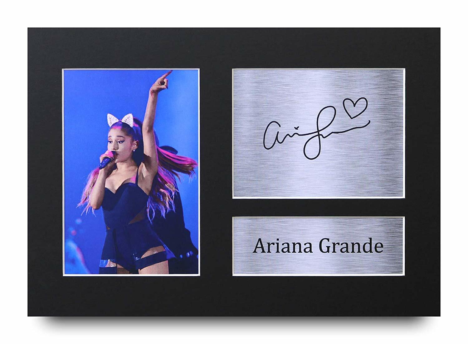 Ariana Grande Signed A4 Framed Printed Autograph Poster Print Music ...