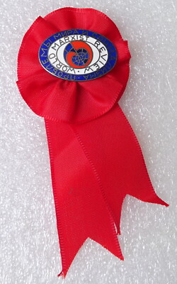 old WORLD MARXIST REVIEW Rosette PIN Badge COMMUNISM Marx RARE | eBay