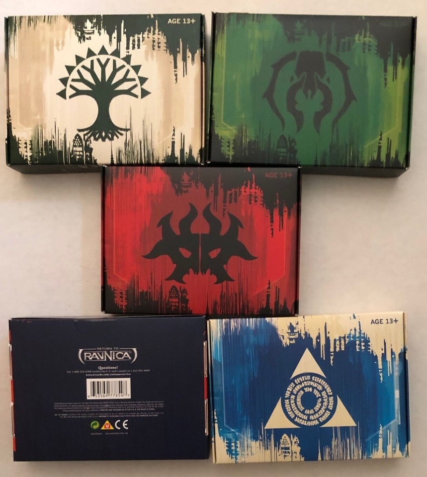 Set of 5 MTG Magic the Gathering RETURN TO RAVNICA PRERELEASE Kits ...