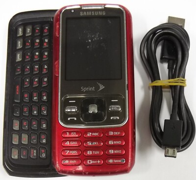 Samsung Rant SPH-M540 - Red and Black ( Sprint ) Rare Slider Phone ...