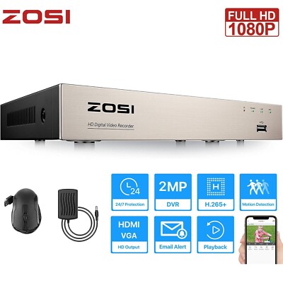 ZOSI CCTV DVR Recorder Box 4/8 Channel 1080P HD CCTV System Motion ...