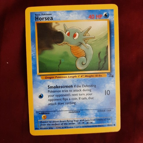 Pokemon Horsea Collectible Card Game Original Common Fossil Unlimited ...
