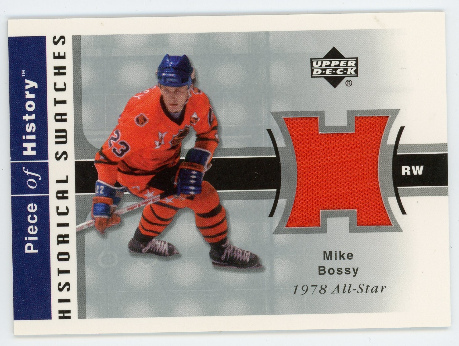 2002-03 Upper Deck Piece of History Mike Bossy Jersey Card Rangers | eBay