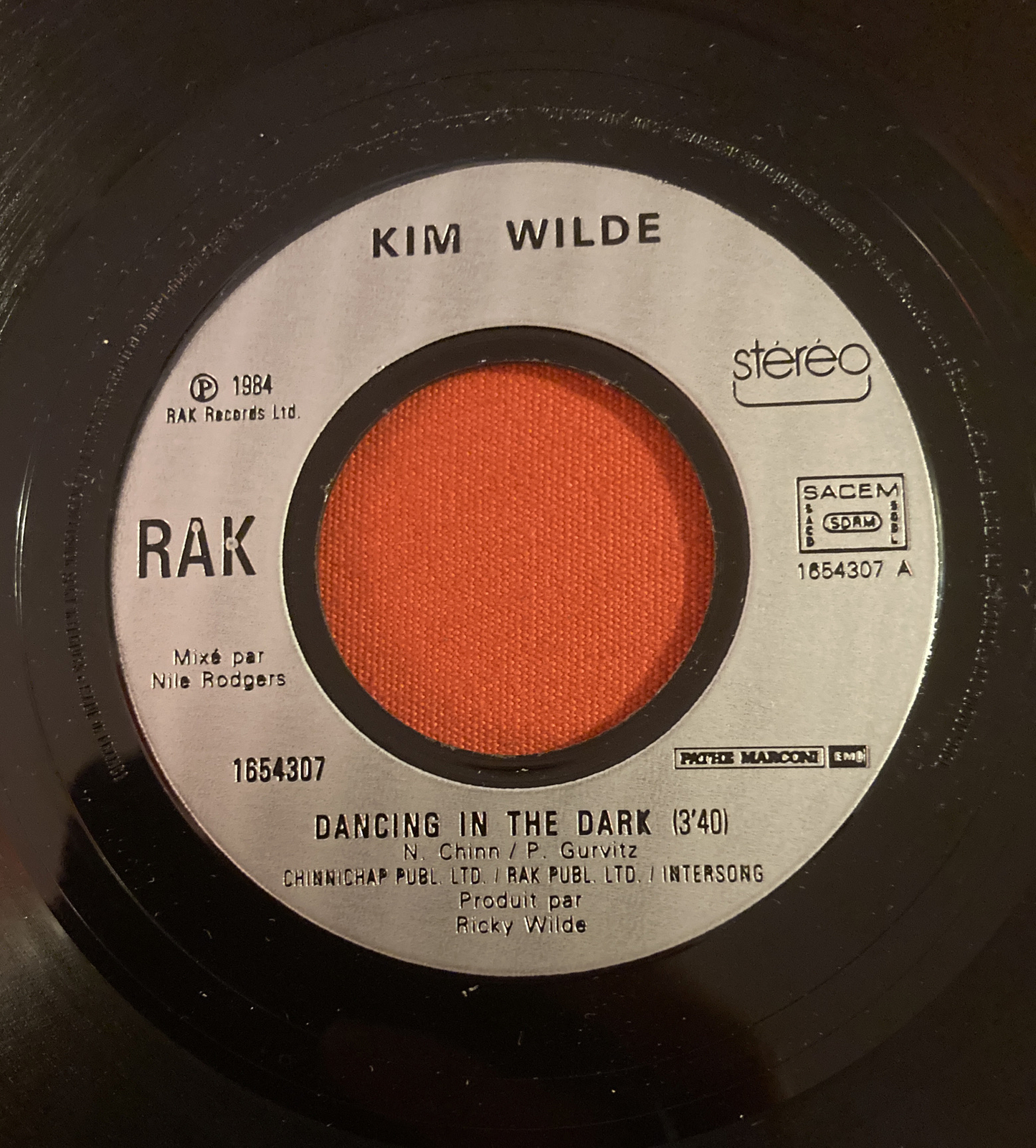 Kim Wilde Dancing Dark Back Street Driver 1654307 VG+ Vinyl 45T Sp | eBay