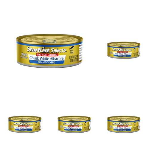 Selects No Salt Added Chunk White Albacore Tuna in Water - 4.5 Oz Can ...