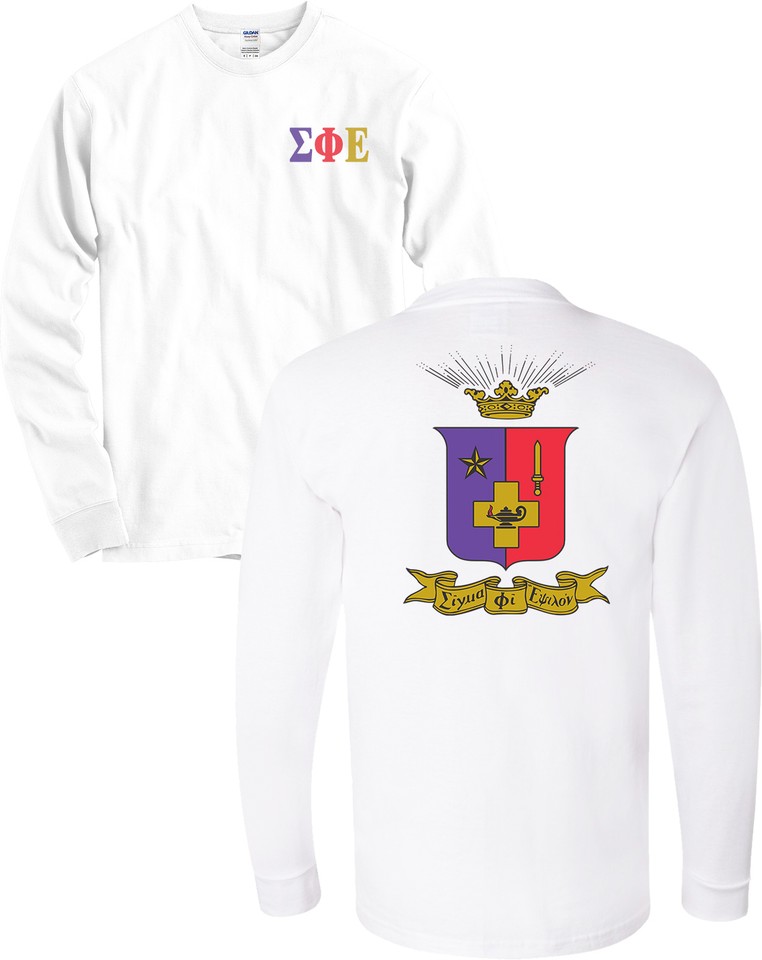 Sigma Phi Epsilon Fraternity Crest Long Sleeve Shirt SigEp Coat of Arms ...
