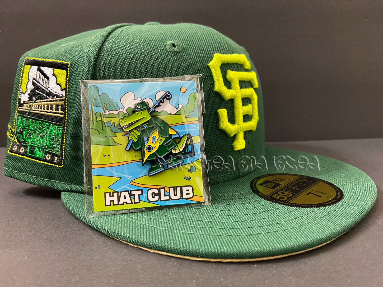 HAT CLUB EXCLUSIVE SAN FRANCISCO GIANTS CROCODILE GREEN TAN UV 2007 ASG ...