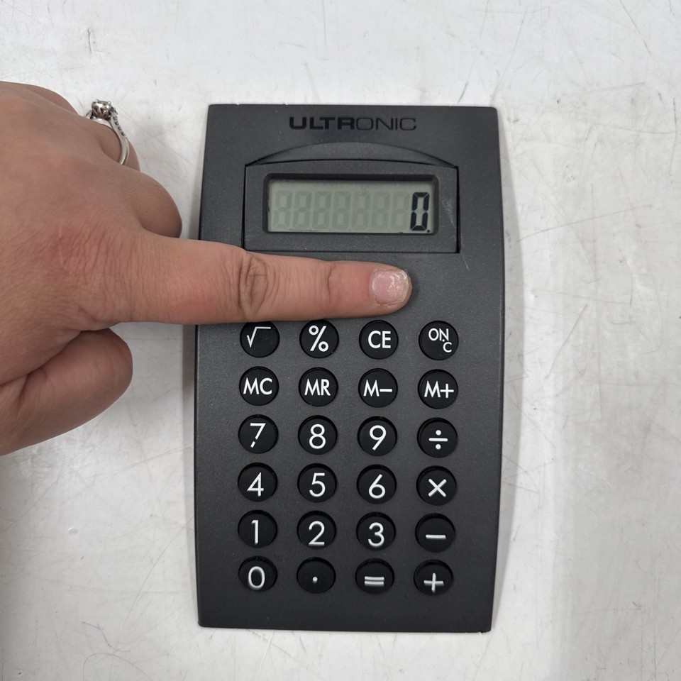 Lot Of 6 Various Calculators Tested Xerox Sharp Bazic Ultronic Mathnas ...