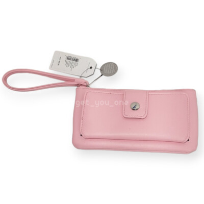 NWT Nautica Flap Tab Wristlet Wallet Pink | eBay