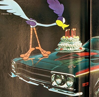 1973 Plymouth Road Runner Ad Original Vintage Drawn Road Runner 2 Page ...