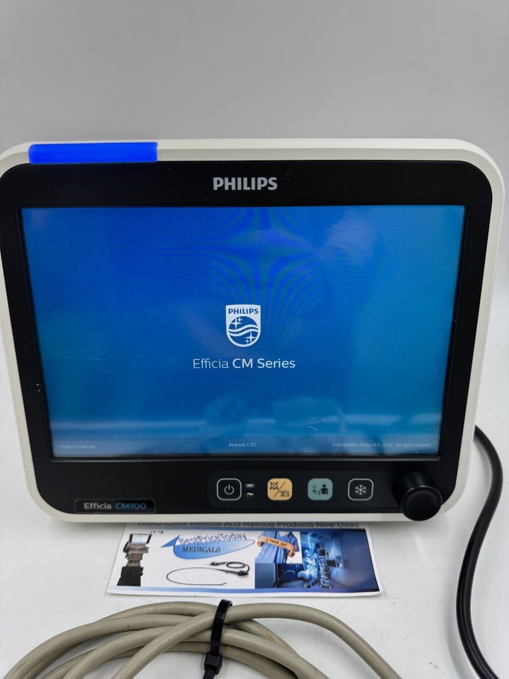 Philips Efficia CM100 PATIENT MONITOR TOUCH COLOUR MODULE C.01 ECG NIBP ...