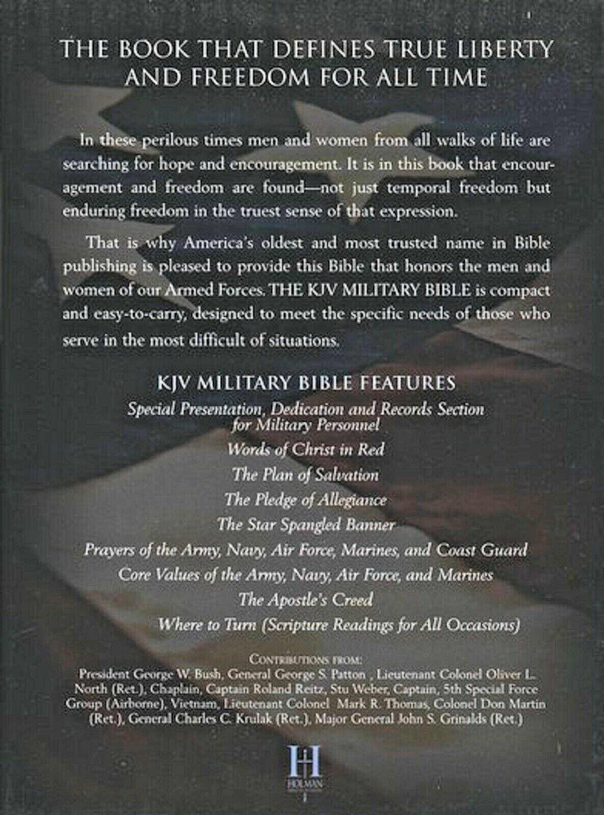 KJV Bible Military Green Lthr-Look Large Print Compact BRAND NEW in ...