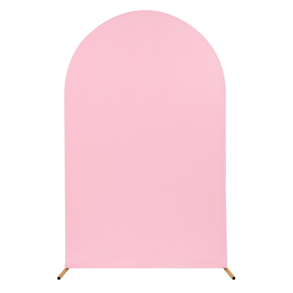 Pink Wedding Arch Cover & Golden Wedding Arch Backdrop Stand Set Party ...