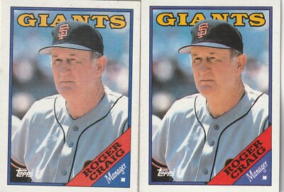 FREE HIPPING-MINT-1988 Topps #654 Manager Roger Craig San Francisco ...