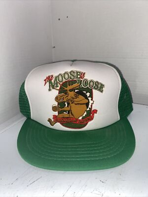 Vtg MOOSEHEAD Beer "The Moose is Loose" Quality goods Snap Back Trucker ...