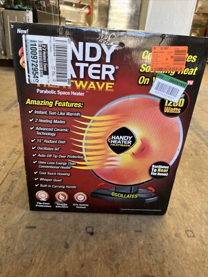 Handy Heater Heatwave Parabolic Space Heater w/ Ceramic Heating ...