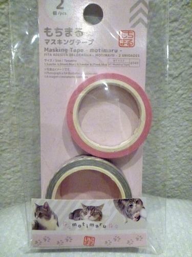 Motimaru (=^・^=) Masking Tape Narrow set of two Very Popular Japanese ...