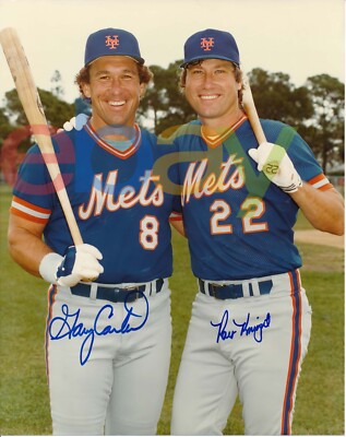 Gary Carter HOF & Ray Knight Dual-Signed Autographed 8x10 Photo reprint ...