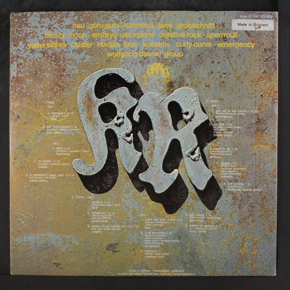 Verschiedenen: Kraut Rock : Deutsche Rock Scene Brain 12 " LP 33 RPM | eBay