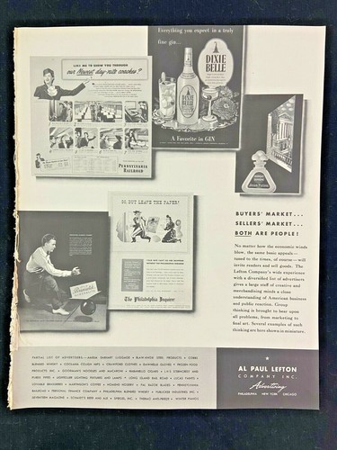 Al Paul Lefton Advertising Magazine Ad 10.75 x 13.75 Fisher Radio ...