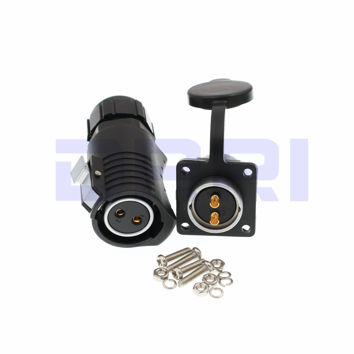 LP20 2Pin Power Industrial Connector Female Dock AC/ DC Fit RV Solar ...