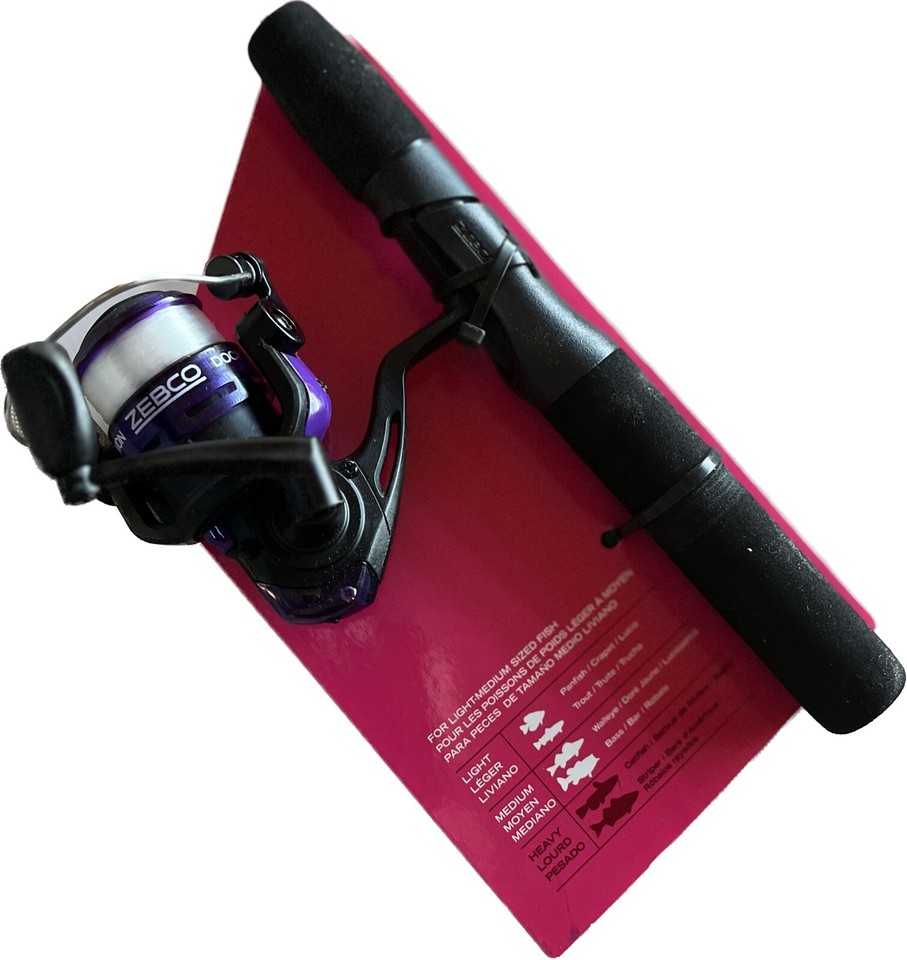 ZEBCO Purple DOCK DEMON Spinning Combo Fishing Rod and Reel NEW | eBay