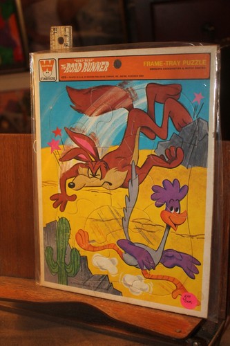 Vintage 1976 Frame Tray Puzzle Whitman 8x11 The Road Runner Wile E ...