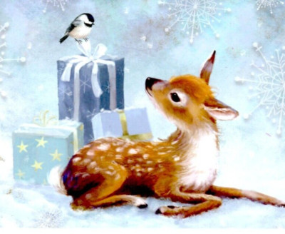 (24) YOUNG DEER CHRISTMAS Notelets - LEANIN' TREE #93100 USA | eBay