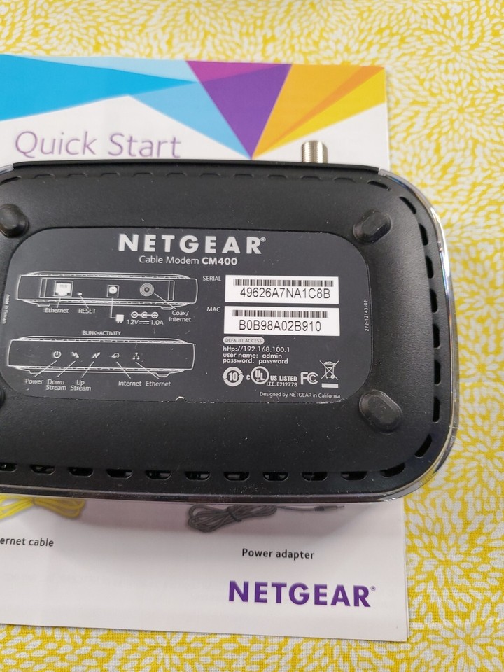 Netgear CM400 High Speed Cable Modem DOCSIS 3.0 | eBay