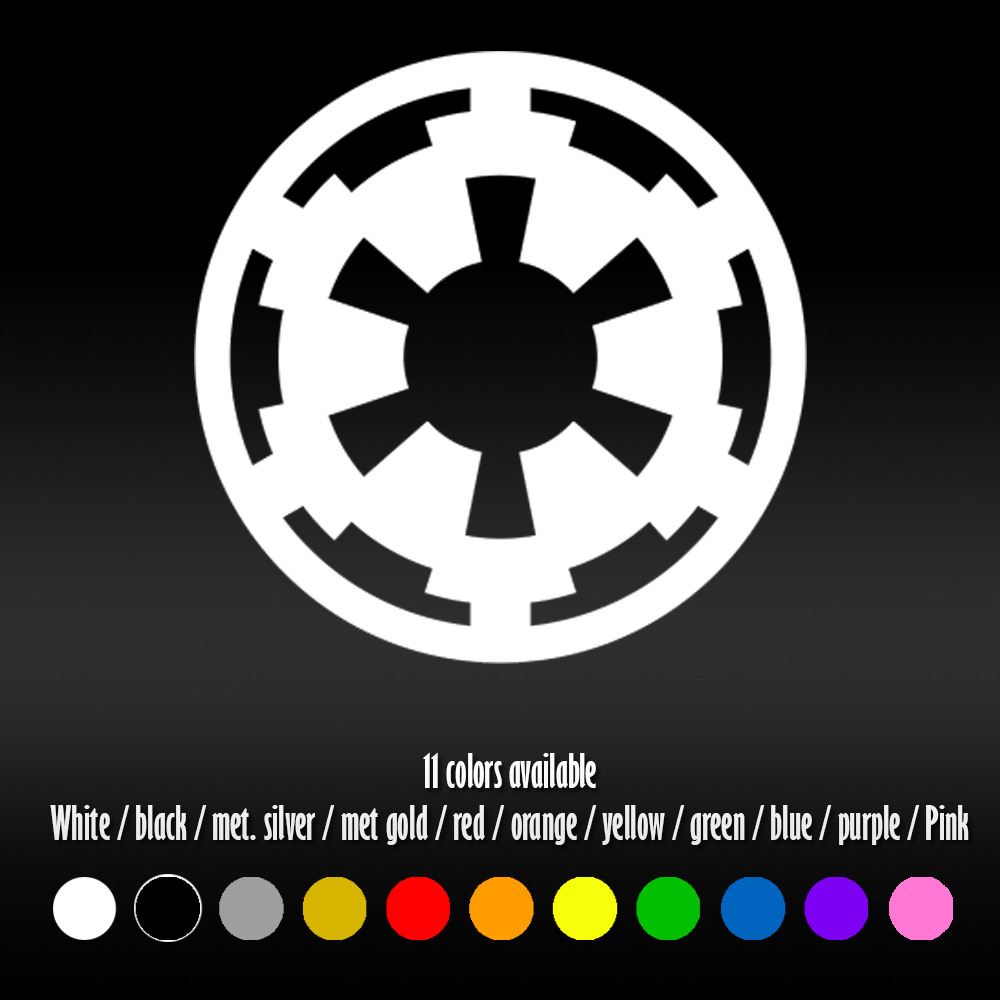 Silver Galactic Empire Decal Star Wars Galactic Empire Imperial Signet