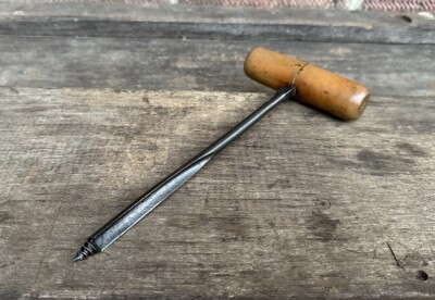 Vintage 3/8” Spoon Drill Reamer T Handle Auger Bit Gimlet Awl Hole ...