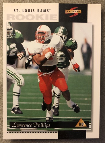 1996 Score Lawrence Phillips Football Card Rookie #232 Rams High-Grade ...