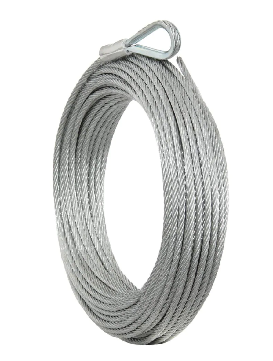 Everbilt 3/16" x 100ft Galvanized Steel Uncoated Wire Rope Guy Wire ...