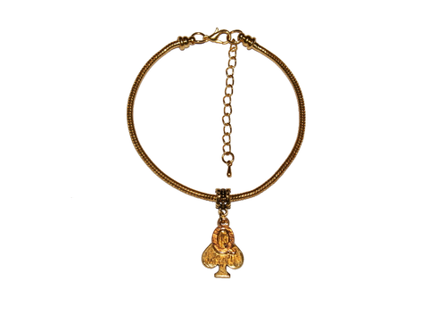 Hotwife Queen Of Spades Gold Euro Anklet Cuckold BBC Ankle Chain QOS ...
