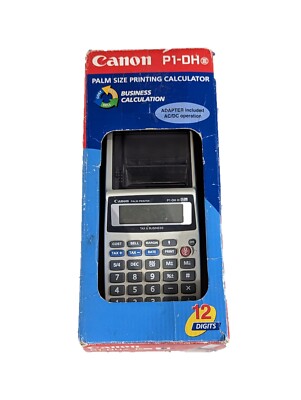 Canon Palm Printer P1-DH III Business Calculator 12 Digit with Adapter ...