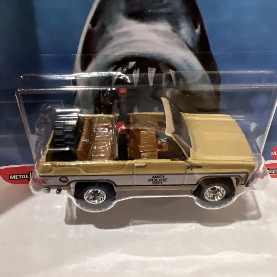 1/64 HOT WHEELS JAWS AMITY POLICE DEPT. REAL RIDERS 1975 CHEVY BLAZER ...
