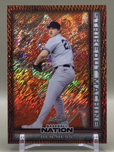 2025 Leaf Baseball Nation Ben Hess Shimmer Orange - New York Yankees | eBay