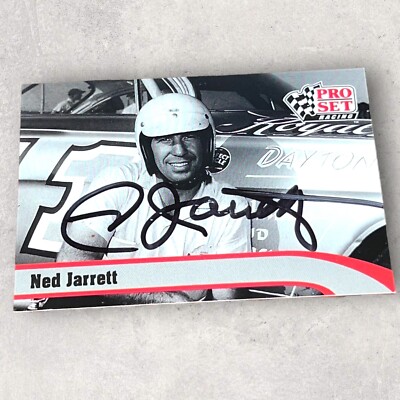 Ned Jarrett VINTAGE autographed NASCAR HOFer card 1992 PRO SET LEGENDS ...