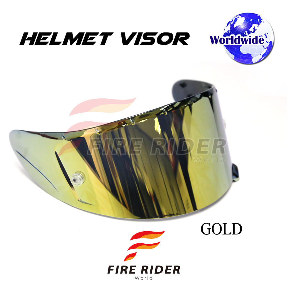 FRW Gold Tinted Racing Helmet Pinlock Visor For Shoei X14 X-Fourteen ...