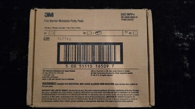 3M Fire Barrier Moldable Putty Pads 20 Ct 7" X 7" X 1/10" . 1 box | eBay