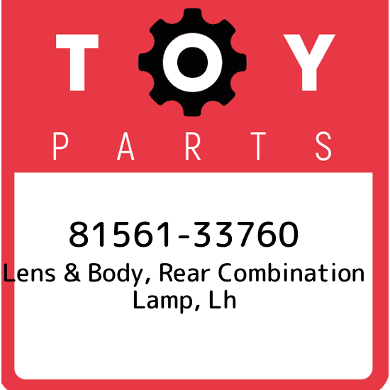 81561-33760 Toyota Lens & body, rear combination lamp, lh 8156133760 ...