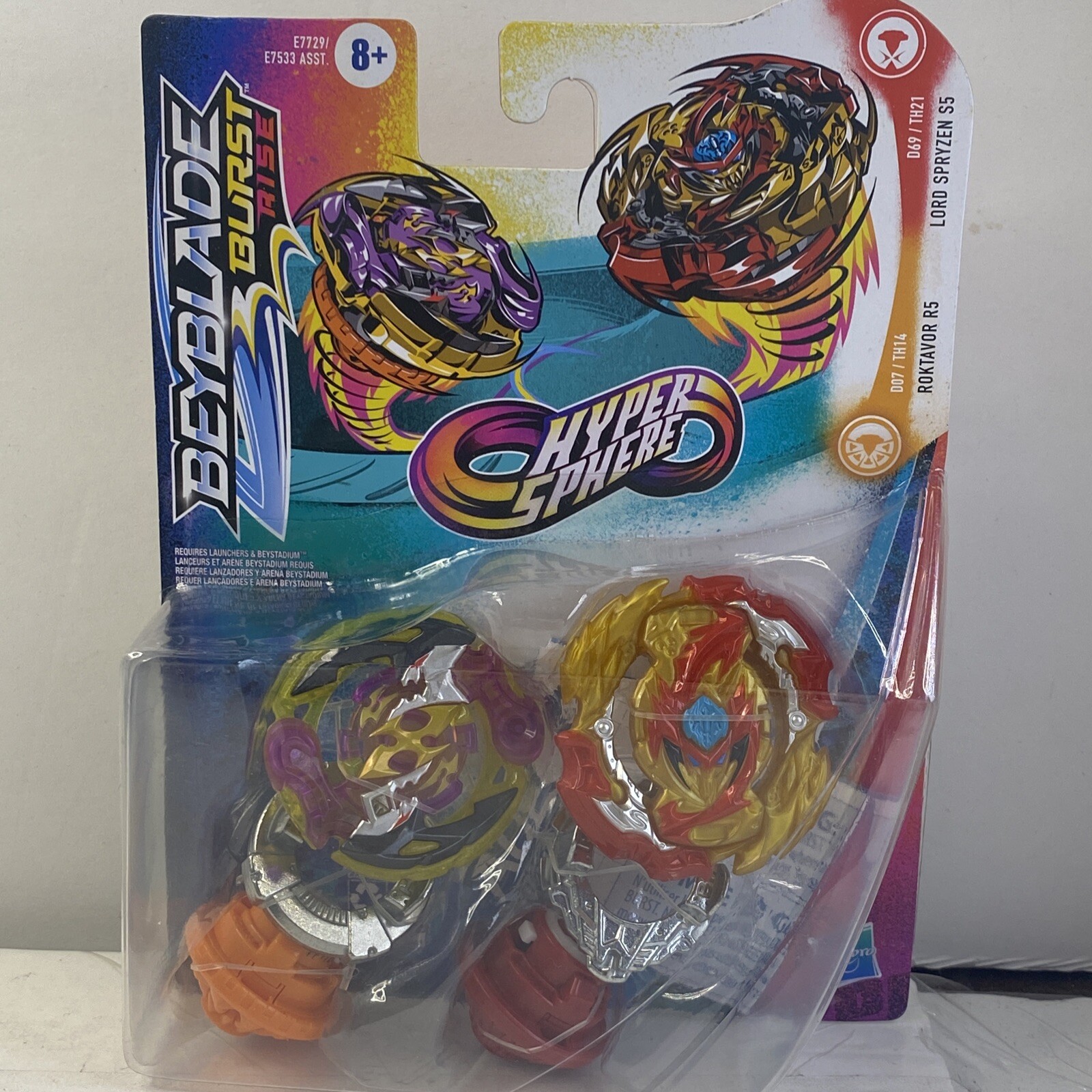 Beyblade Dual Pak Lord Spryzen S5 Roktavor R5 Hypersphere Burst Rise ...