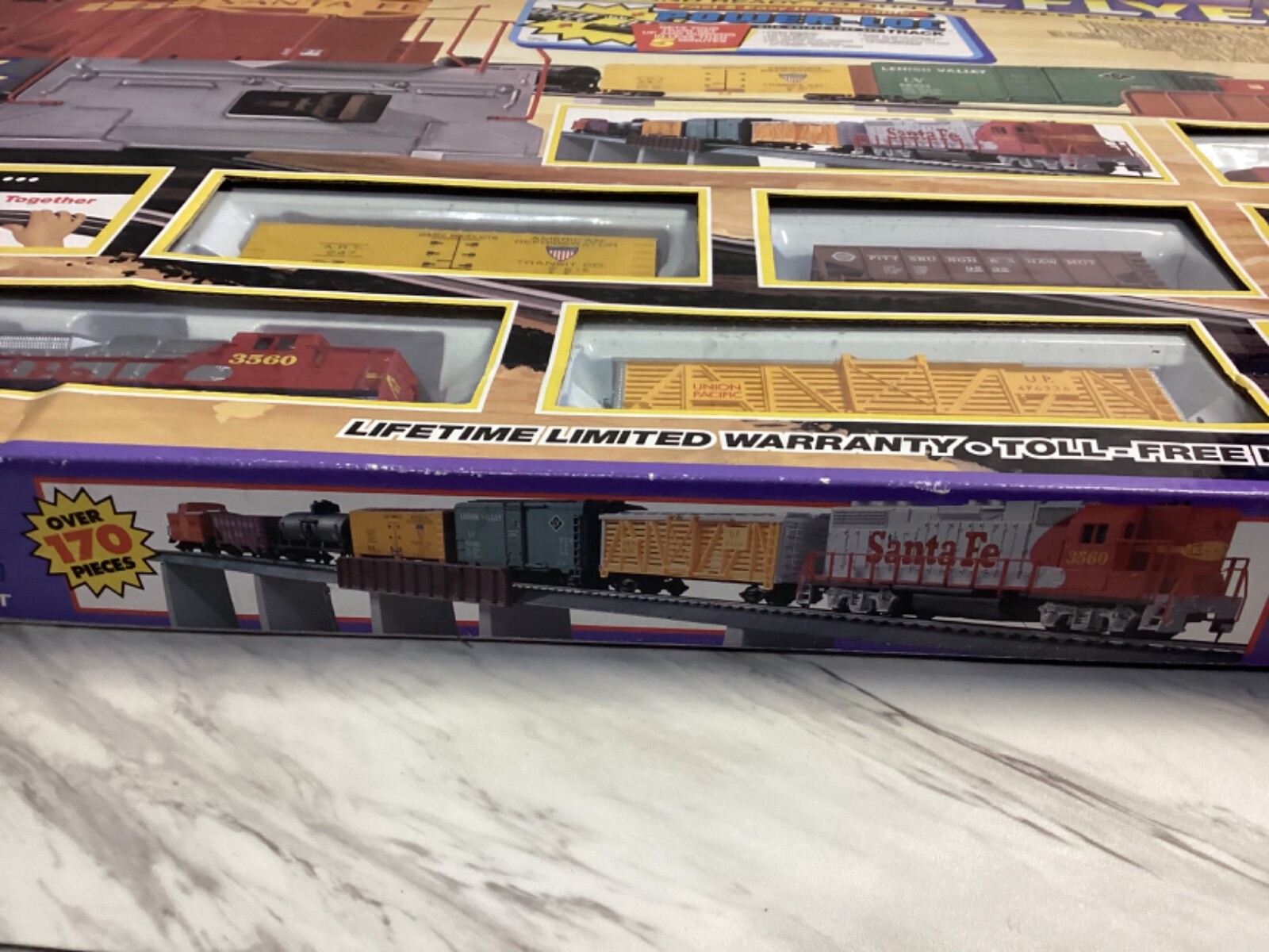 Life-Like Trains FIREBALL FLYER HO Scale Electric train Set -170 pieces ...